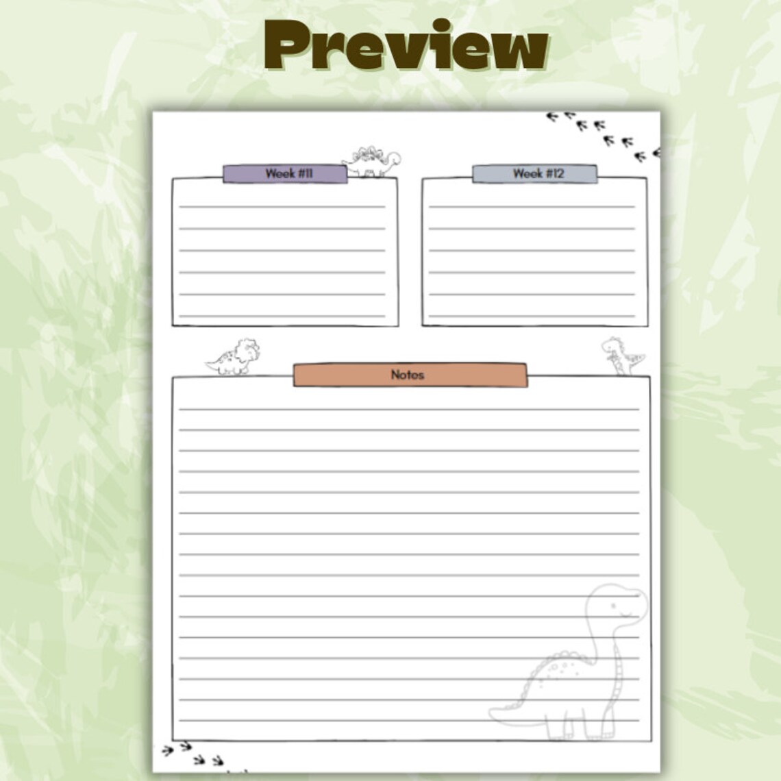 Dinosaur Occupational Therapy Planner & Organizer; Pediatric ...