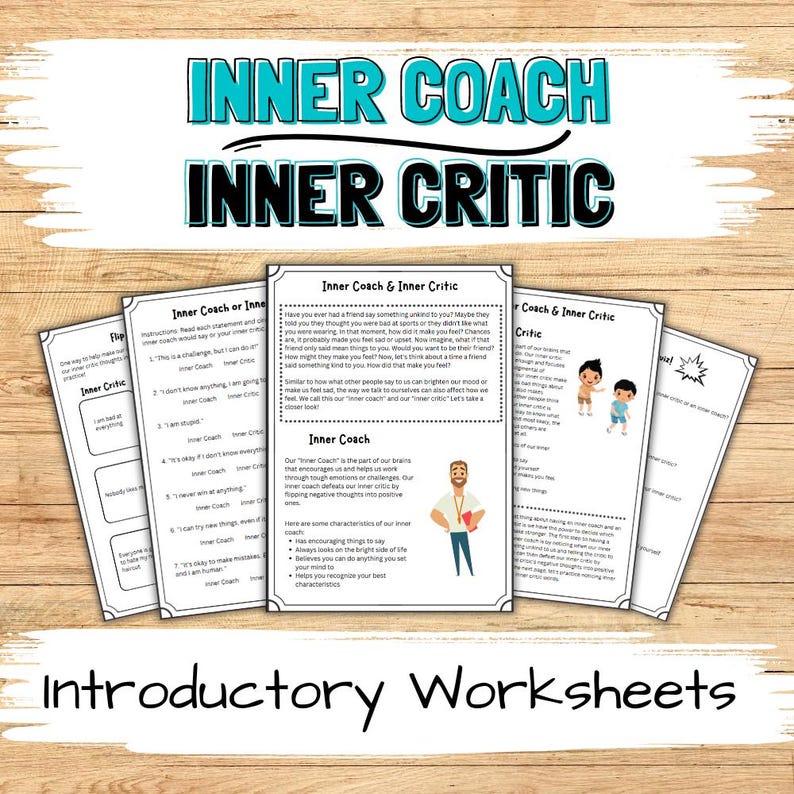 Inner Coach Vs. Inner Critic Activity Bundle - Etsy