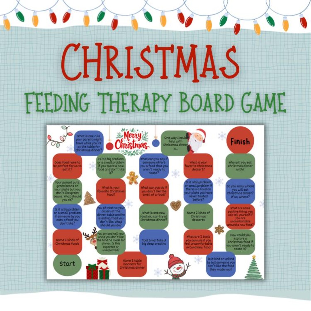 Christmas Feeding Therapy Board Game - Etsy