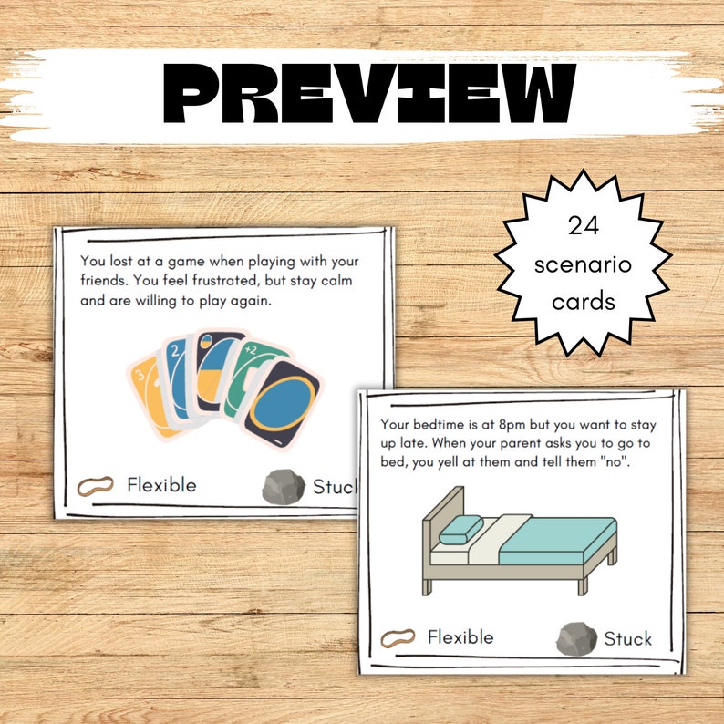 Flexible Vs. Stuck Thinking Card Sorting Activity, Flexible Thinking ...