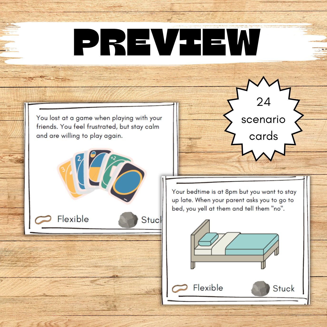 Flexible Vs. Stuck Thinking Card Sorting Activity, Flexible Thinking ...