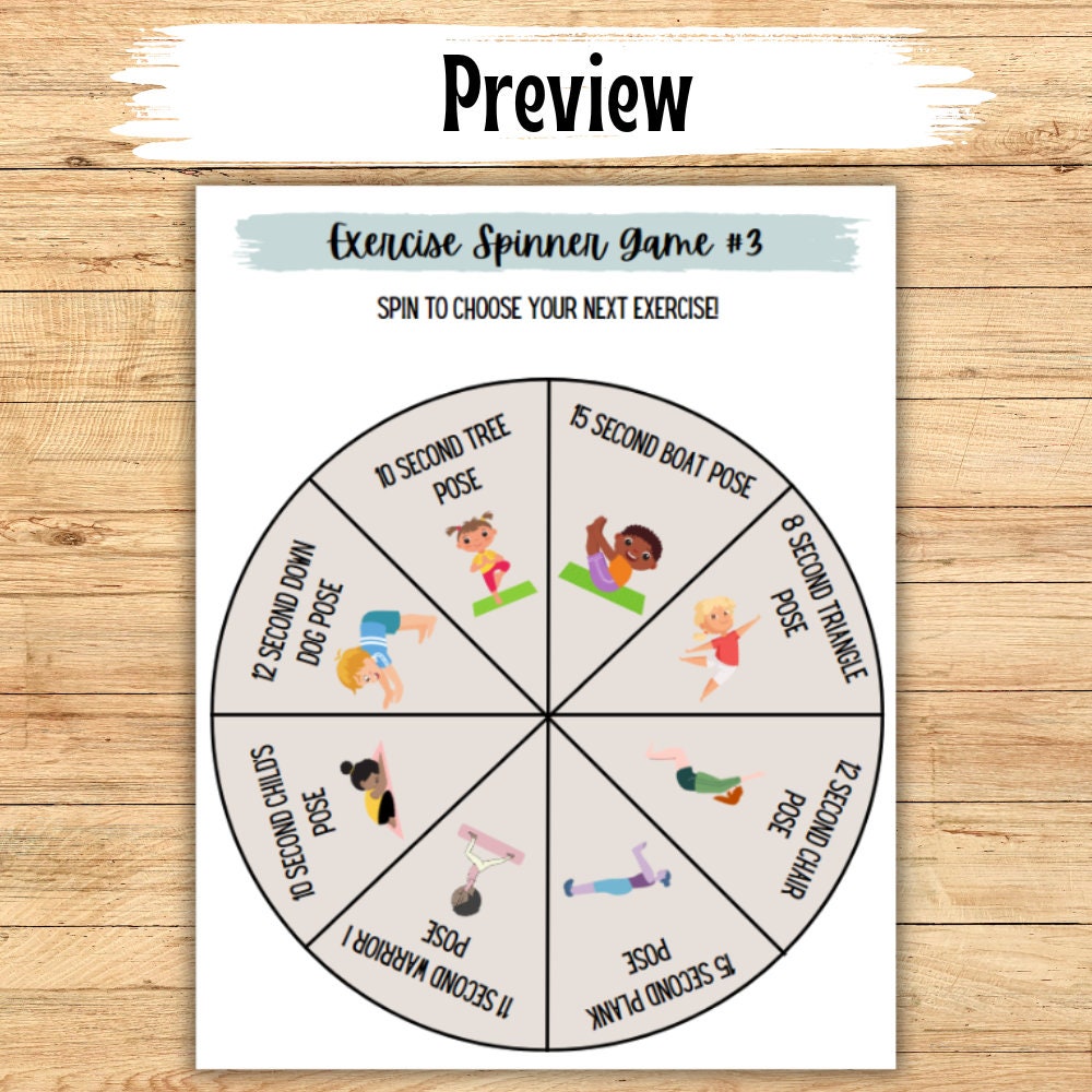 Gross Motor Spinner Games; Brain Break/heavy Work Games; Pediatric ...