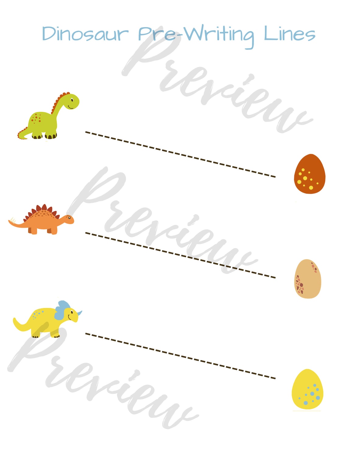 Dinosaur Pre-writing Line Worksheets; Dinosaur Fine Motor Activities - Etsy