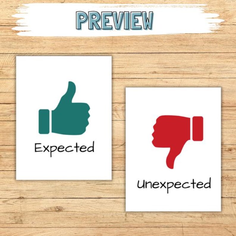 School Expected Vs. Unexpected Behavior Sorting Cards, Occupational ...