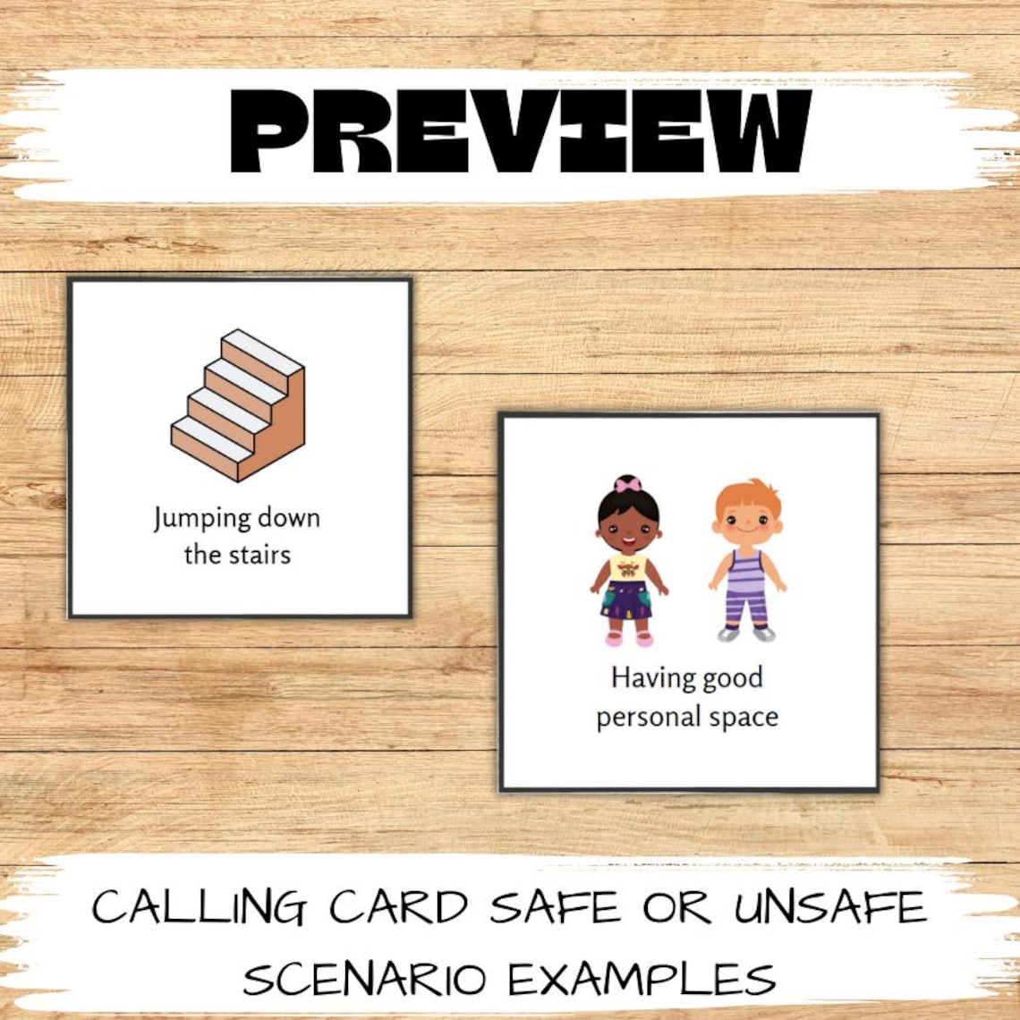 Safe Vs. Unsafe Bingo Game, Safety Awareness for Kids, Safety Awareness ...