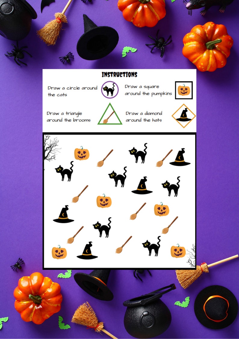 Halloween Fine Motor Worksheets Halloween Pre-writing - Etsy