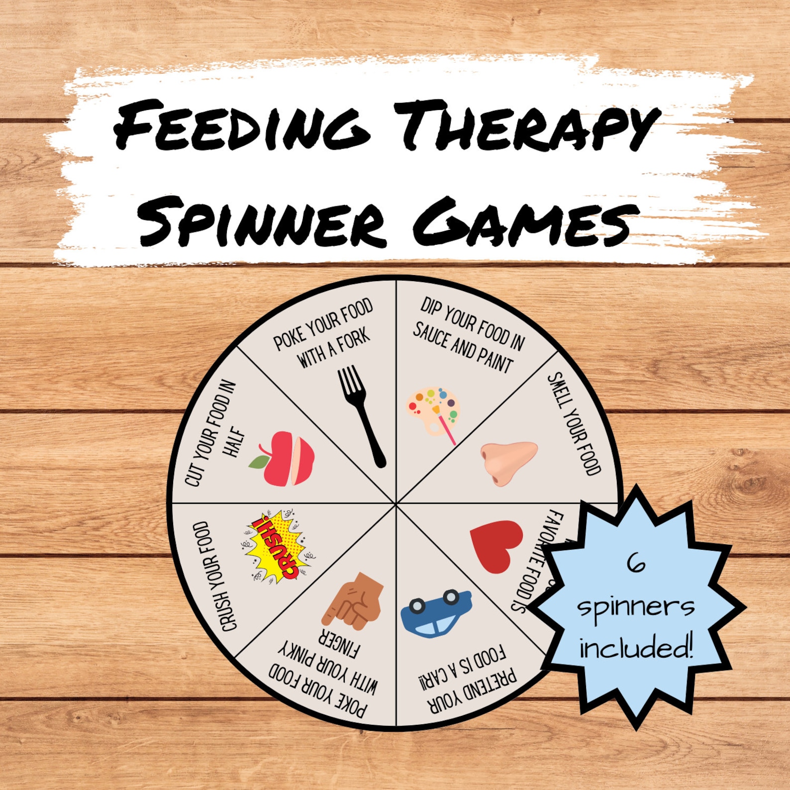 Feeding Therapy Spinner Games, Feeding Therapy Resources, Feeding ...