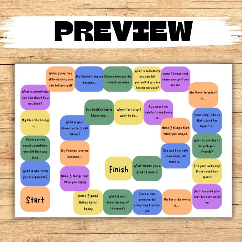 No Prep Self-esteem Game for Kids, Rapport Building Therapy Game for ...