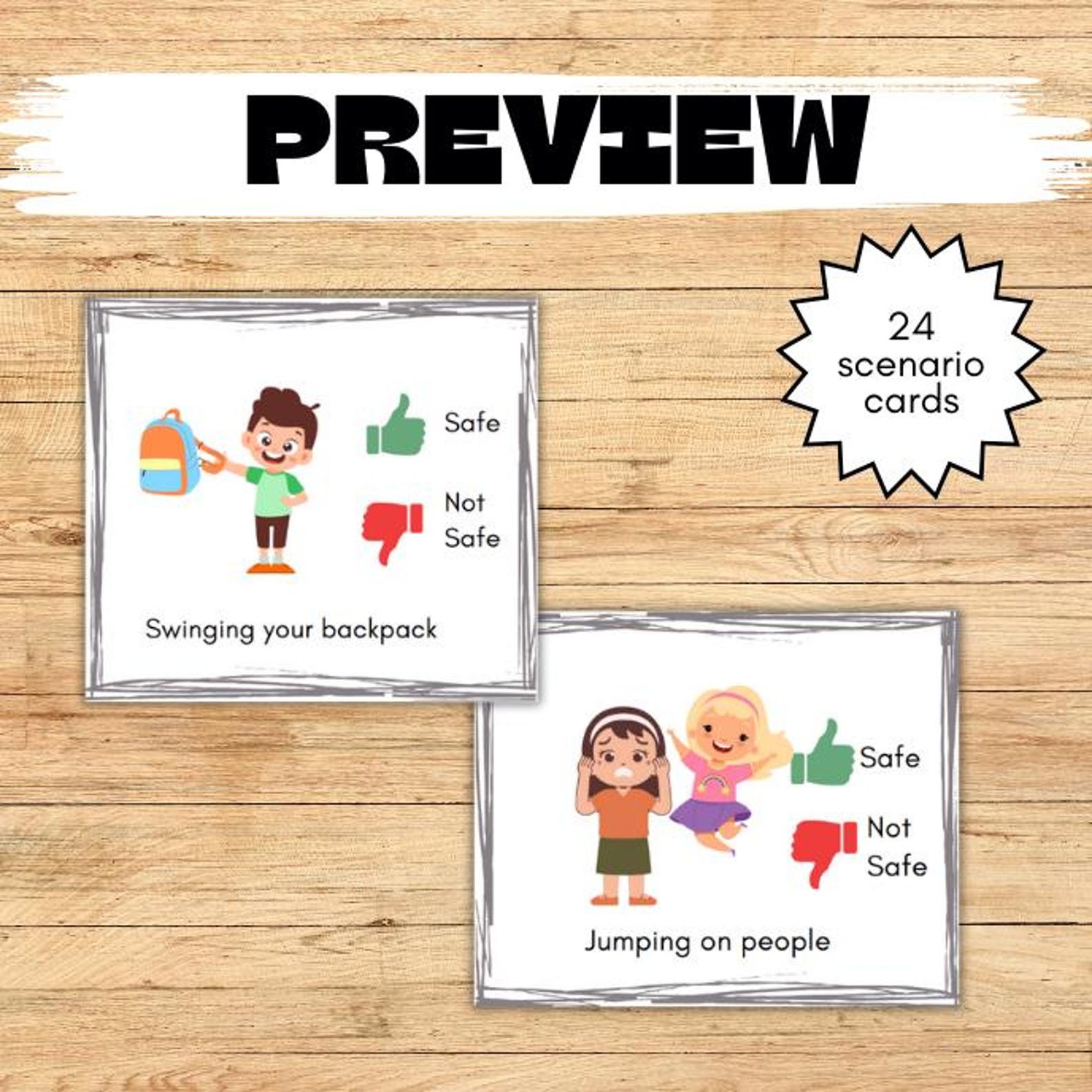 School Safe Vs. Unsafe Sorting Activity, Safety Awareness Activity ...