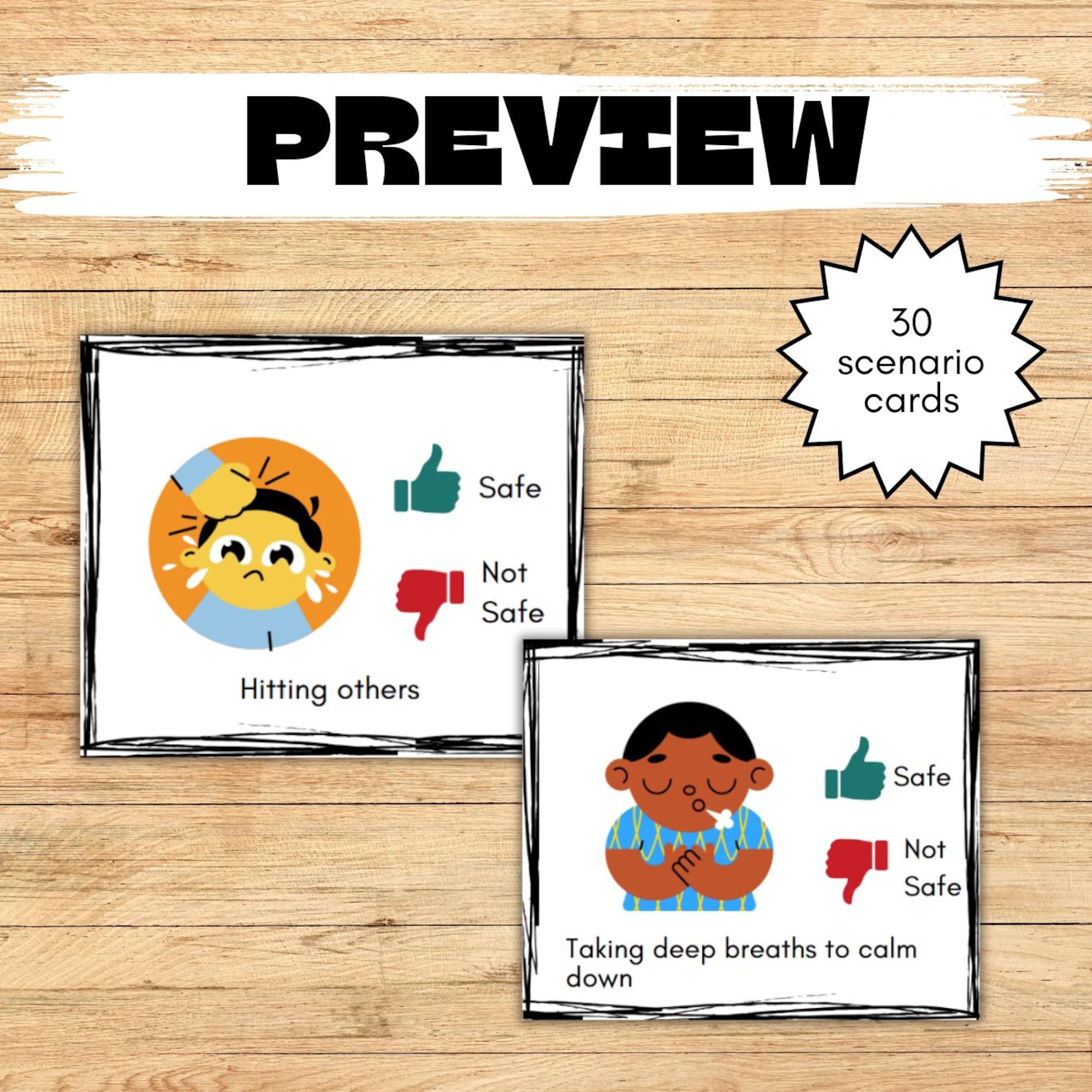 Safe Vs. Unsafe Sorting Activity, Safety Awareness Cards, Safety ...