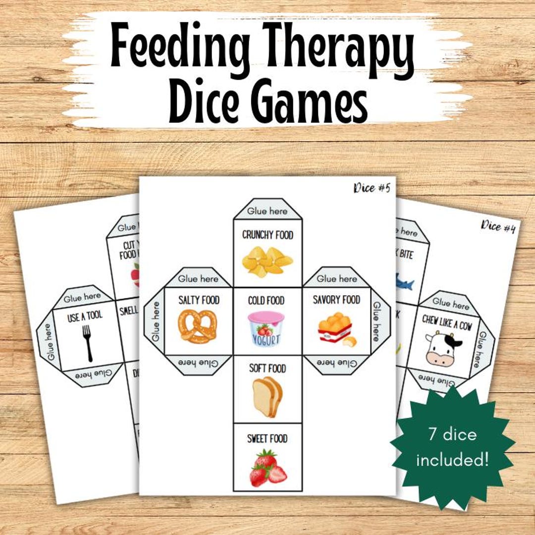Feeding Therapy Dice Games, Feeding Therapy Resources, Feeding Therapy ...