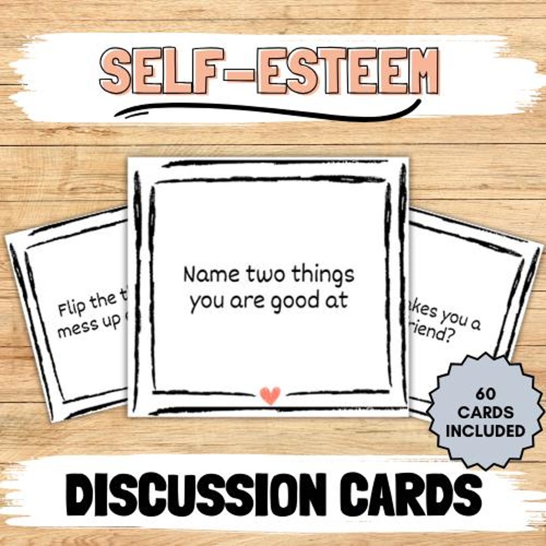 Printable Self-esteem Discussion Cards for Kids and Teens - Etsy