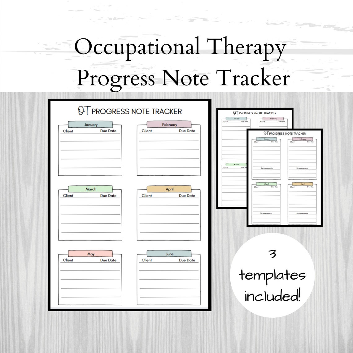 Occupational Therapy Progress Note Tracker, Occupational Therapy ...