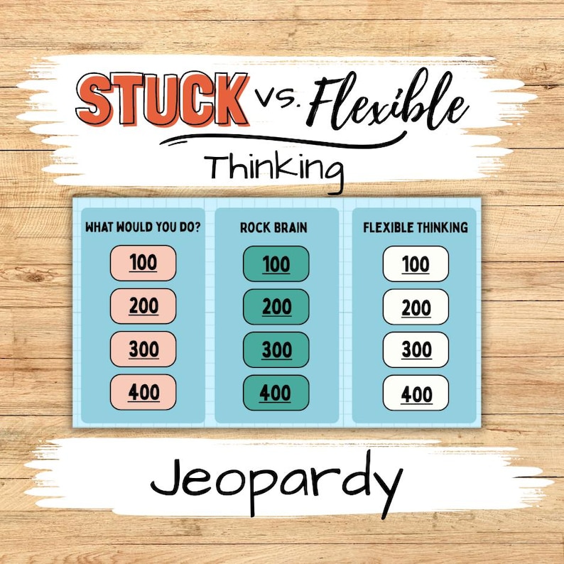 Stuck Vs. Flexible Jeopardy Game; Social Emotional Learning Jeopardy ...