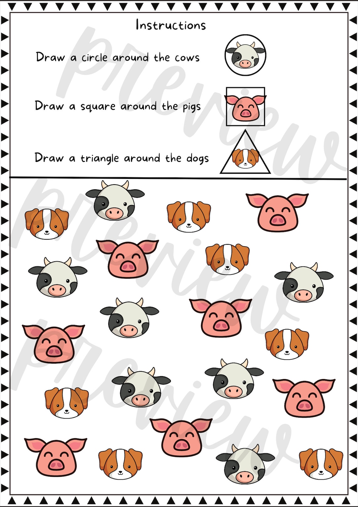 Animal Shape Tracing Fine Motor Worksheet, Fine Motor Worksheets, Fine ...