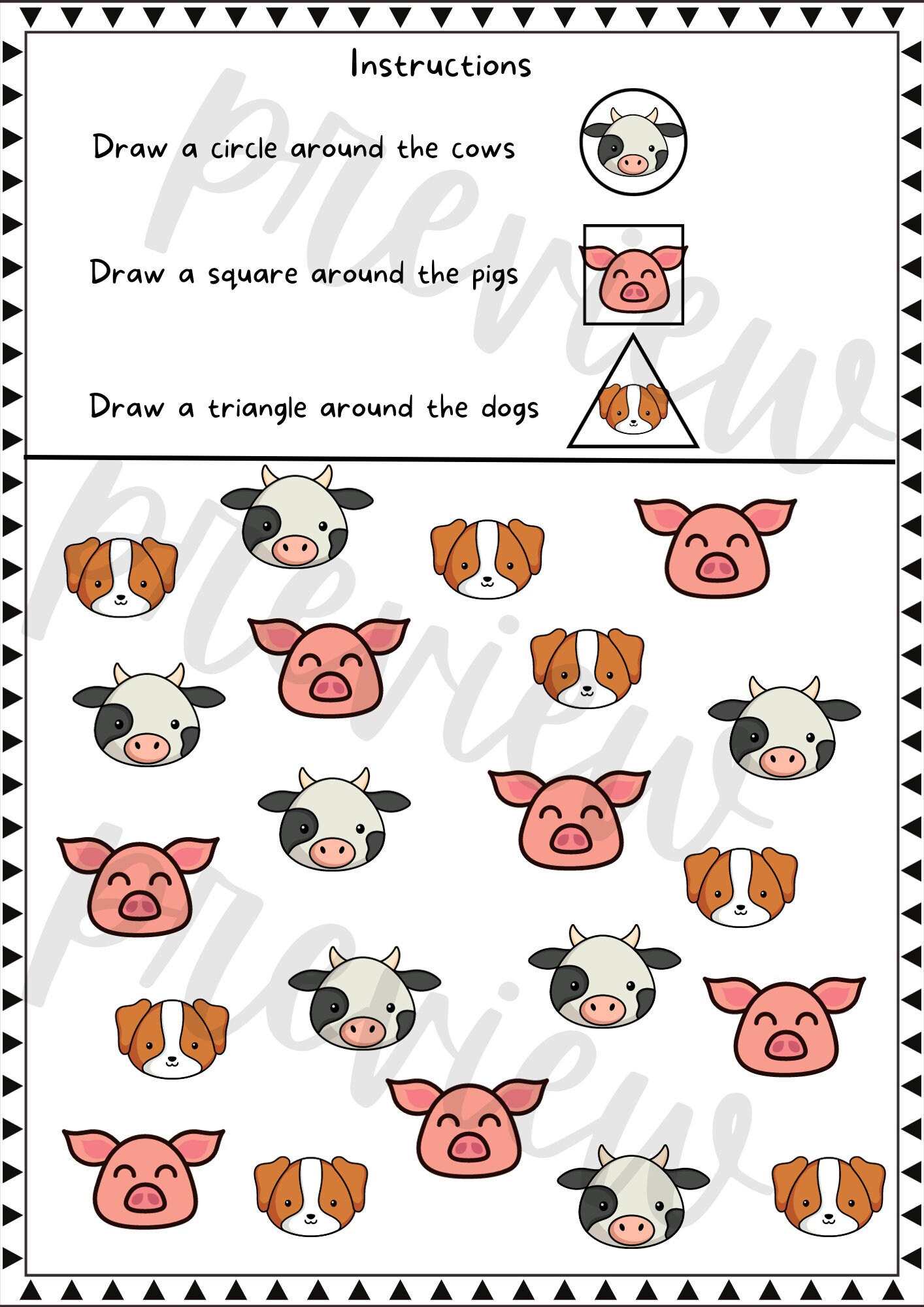 Animal Shape Tracing Fine Motor Worksheet, Fine Motor Worksheets, Fine ...