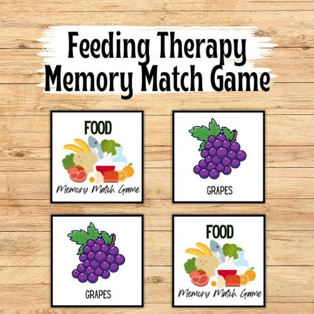 Feeding Therapy Food Memory Match Game, Feeding Therapy Activity ...