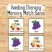 Feeding Therapy Food Memory Match Game, Feeding Therapy Activity ...