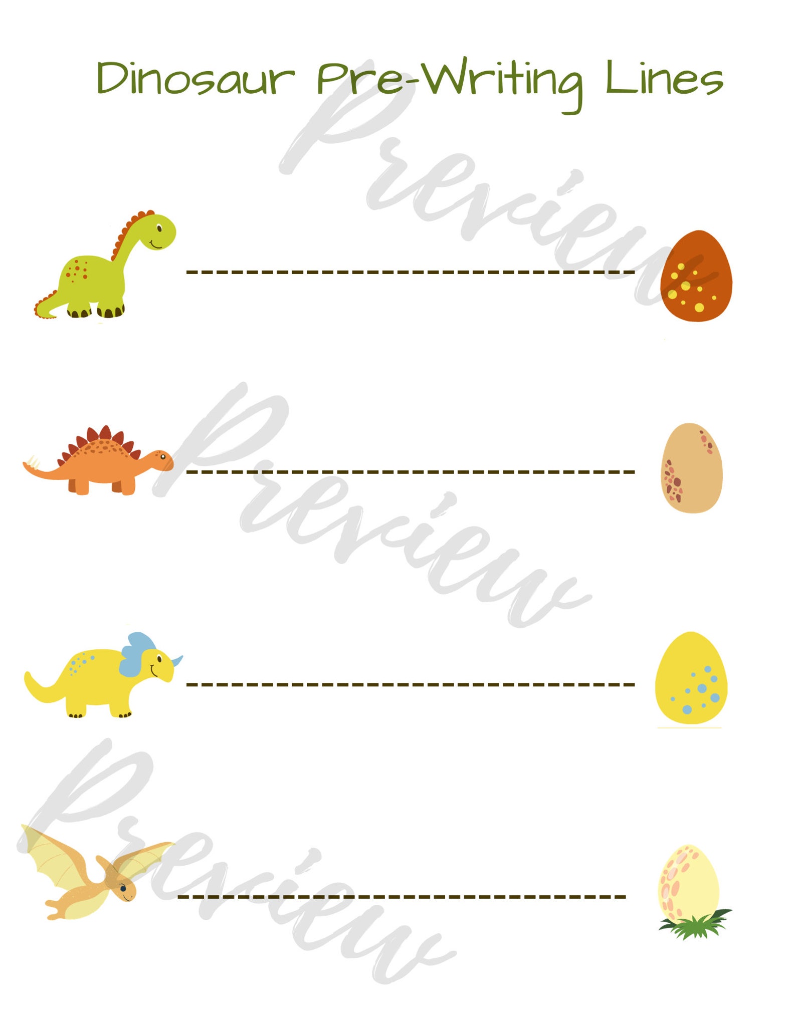 Dinosaur Pre-writing Line Worksheets; Dinosaur Fine Motor Activities - Etsy