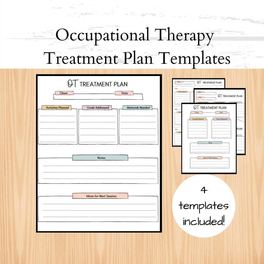 Occupational Therapy Treatment Plan Templates Pediatric OT - Etsy Australia
