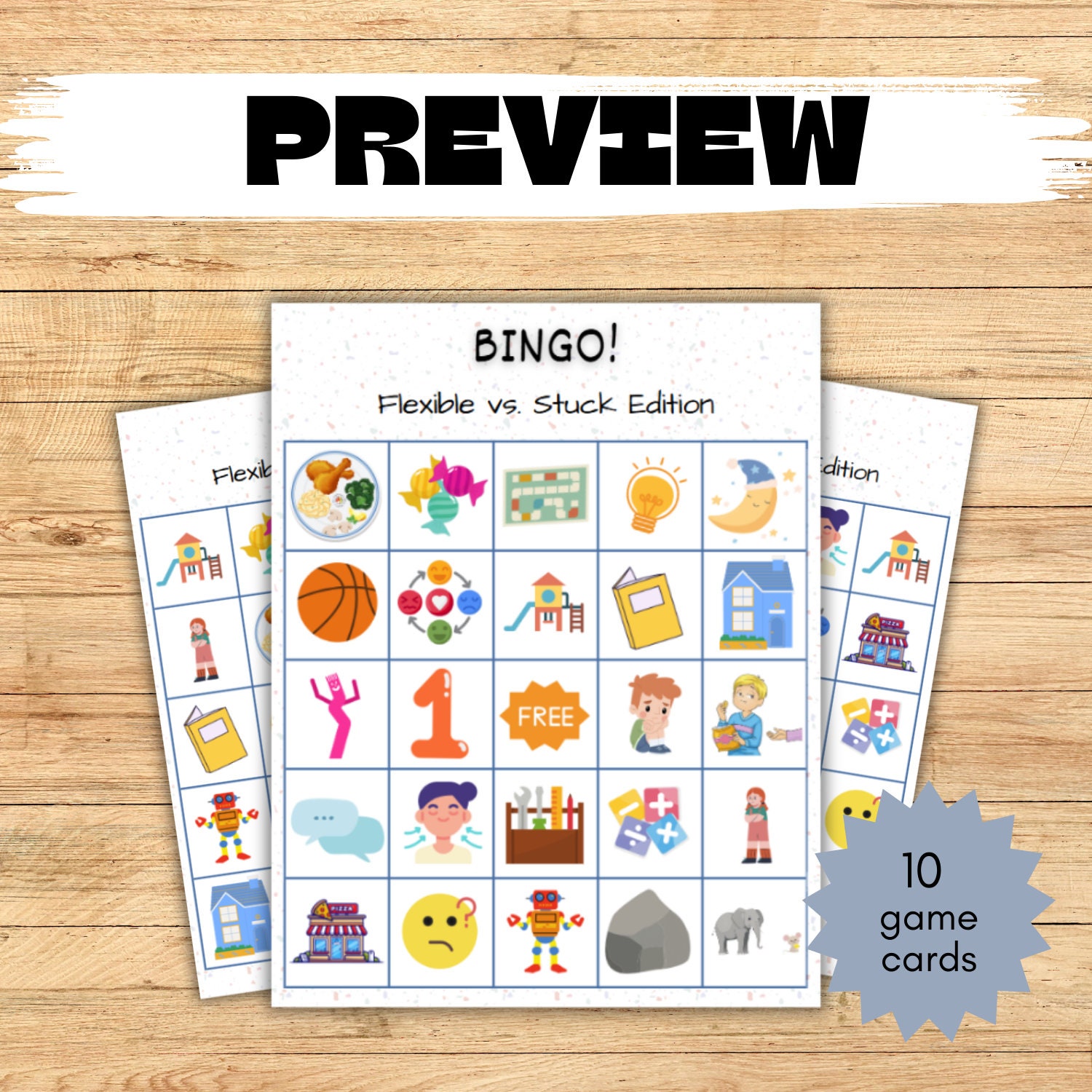 Flexible Thinking Bingo, Flexible Vs Stuck Thinking Game, SEL Game ...