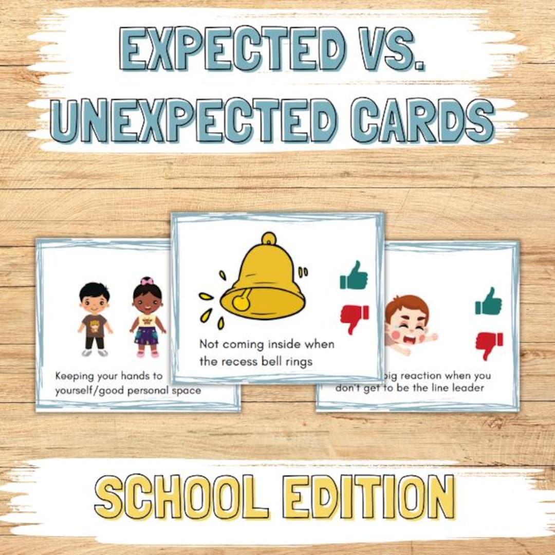 School Expected Vs. Unexpected Behavior Sorting Cards, Occupational ...