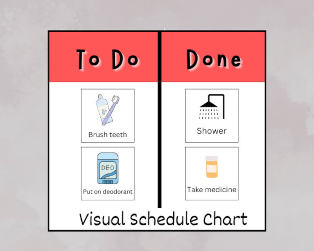 To Do/done Chart Visual Schedule - Etsy