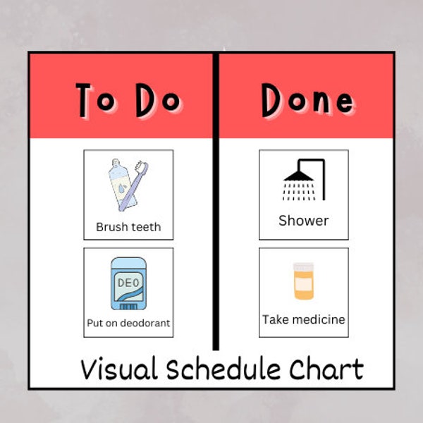Visual Schedule to Do Done - Etsy