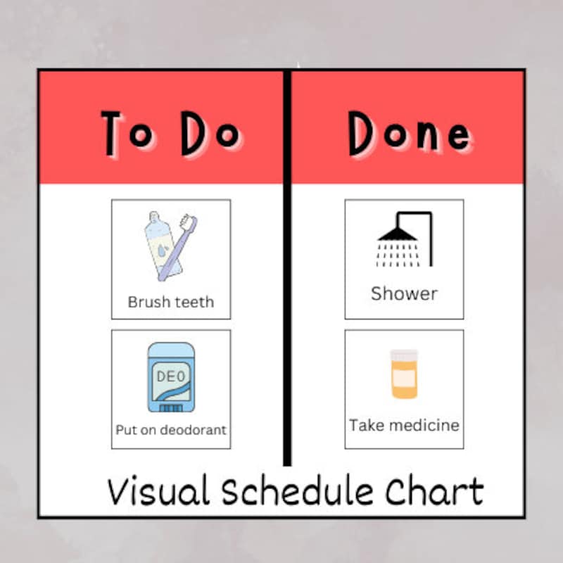 Visual Schedule to Do Done - Etsy