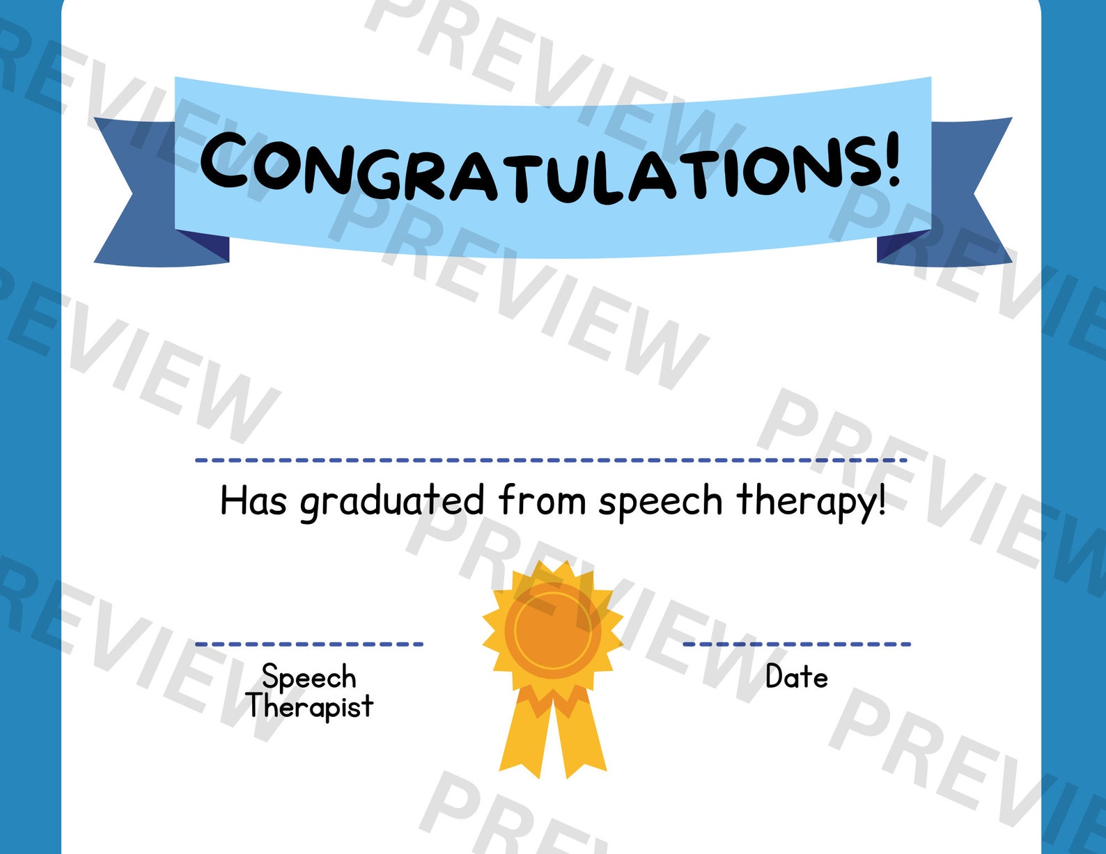 Speech Therapy Graduation Certificates; Pediatric Speech Therapy ...