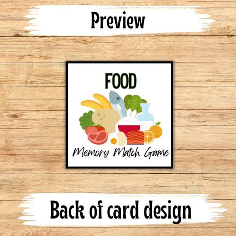 Feeding Therapy Food Memory Match Game, Feeding Therapy Activity ...