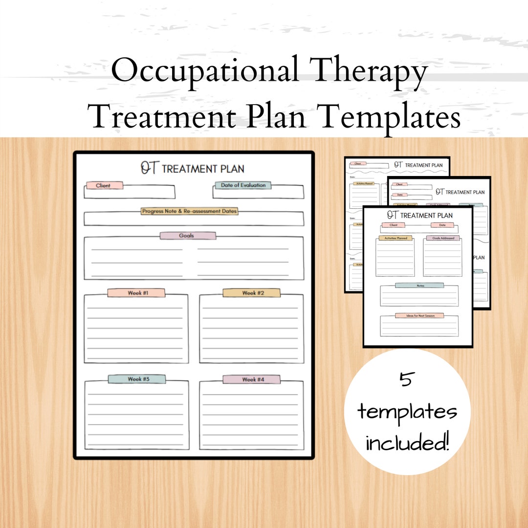 Occupational Therapy Treatment Plan Templates; Pediatric OT Treatment ...