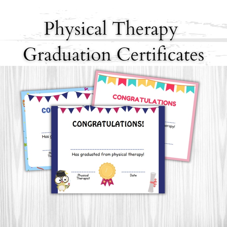Pediatric Physical Therapy Graduation Certificates - Etsy