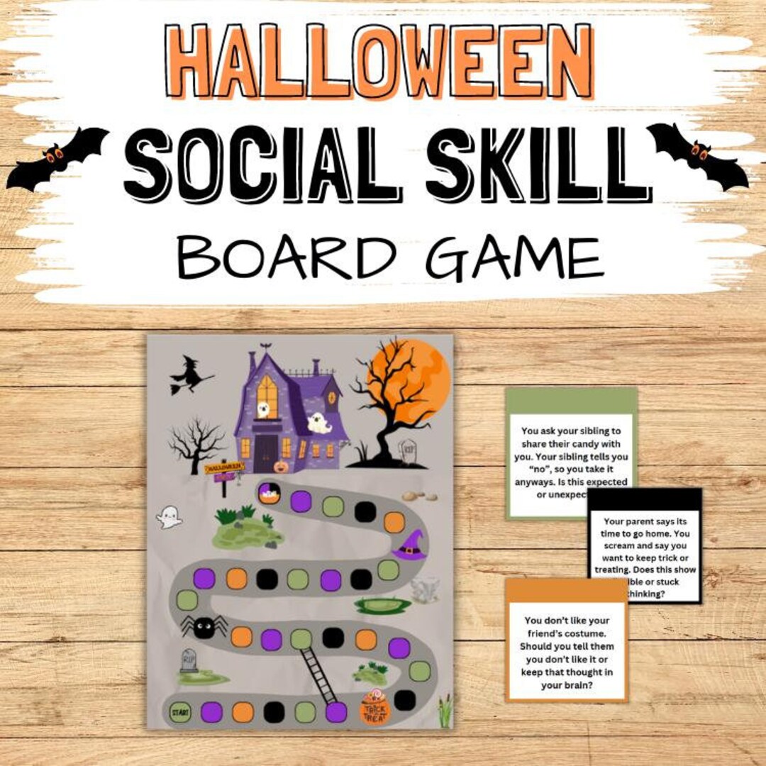 Halloween Social Skill Board Game, Halloween Social Emotional Learning ...