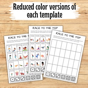 Printable Exercise Game; Race to the Top Exercise Game; Brain Break ...