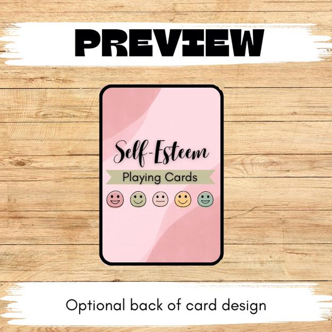 Printable Self-esteem Card Game, Self-esteem Deck of Cards, Self-esteem ...