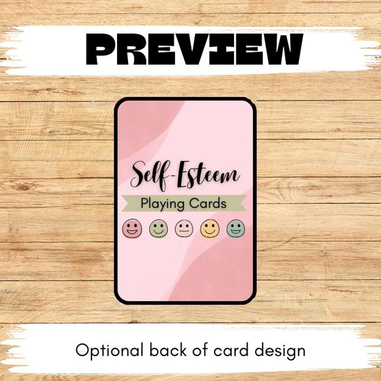 Printable Self-esteem Card Game, Self-esteem Deck of Cards, Self-esteem ...