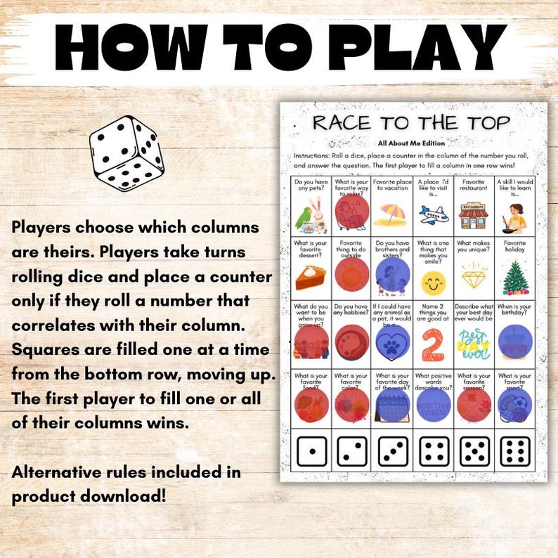 No Prep All About Me Game, Therapy Rapport Building Game, Printable Ice ...