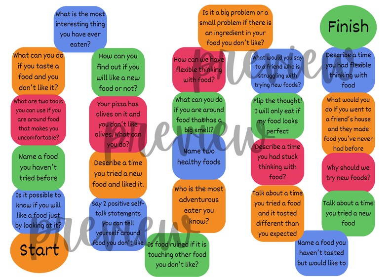 Printable Feeding Therapy Board Games, Feeding Therapy Activity ...