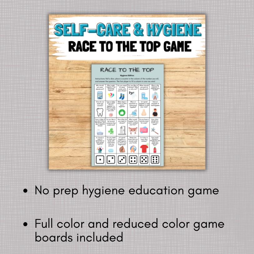 Self-care/ Hygiene Game Bundle for Teens and Young Adults, Occupational ...