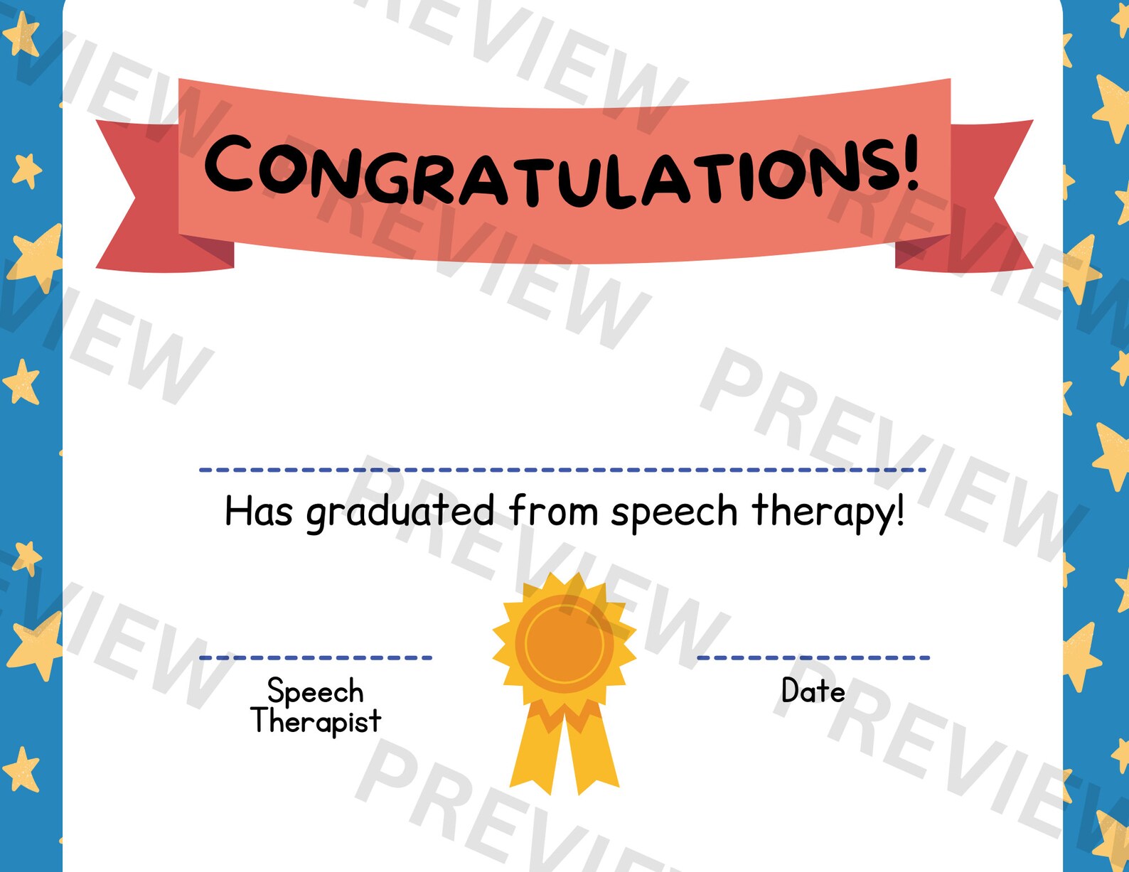 Speech Therapy Graduation Certificates; Pediatric Speech Therapy ...