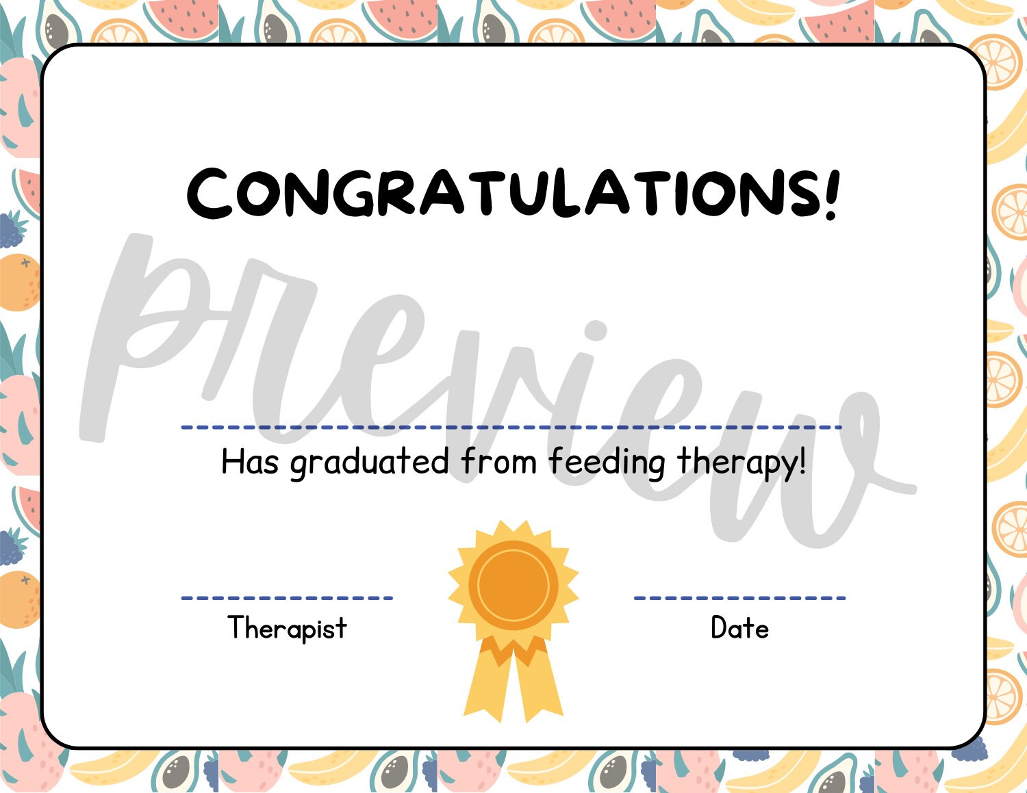 Feeding Therapy Graduation Certificates, Feeding Therapy Resources ...