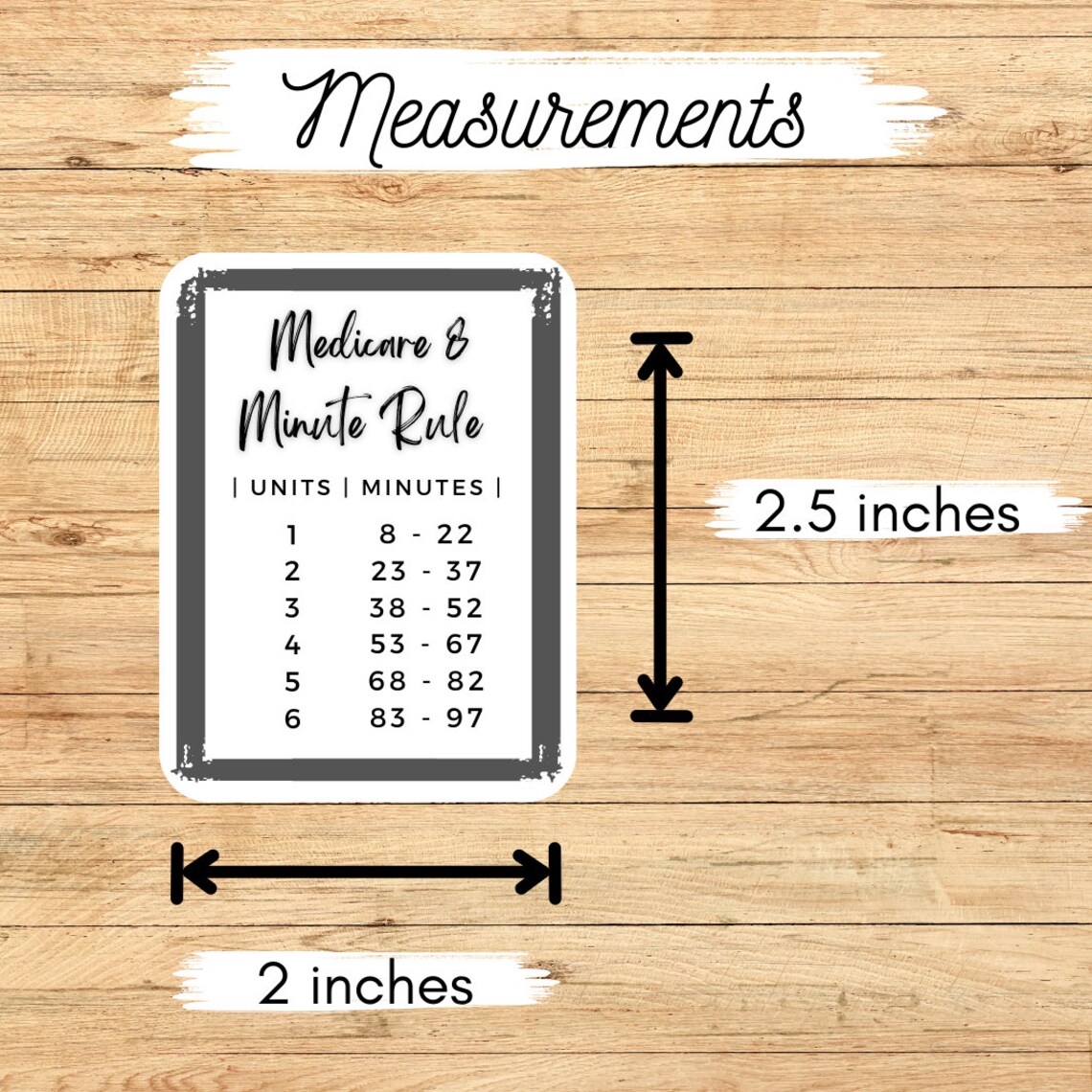 Medicare 8 Minute Rule Sticker, Medicare Sticker, Physical Therapist ...