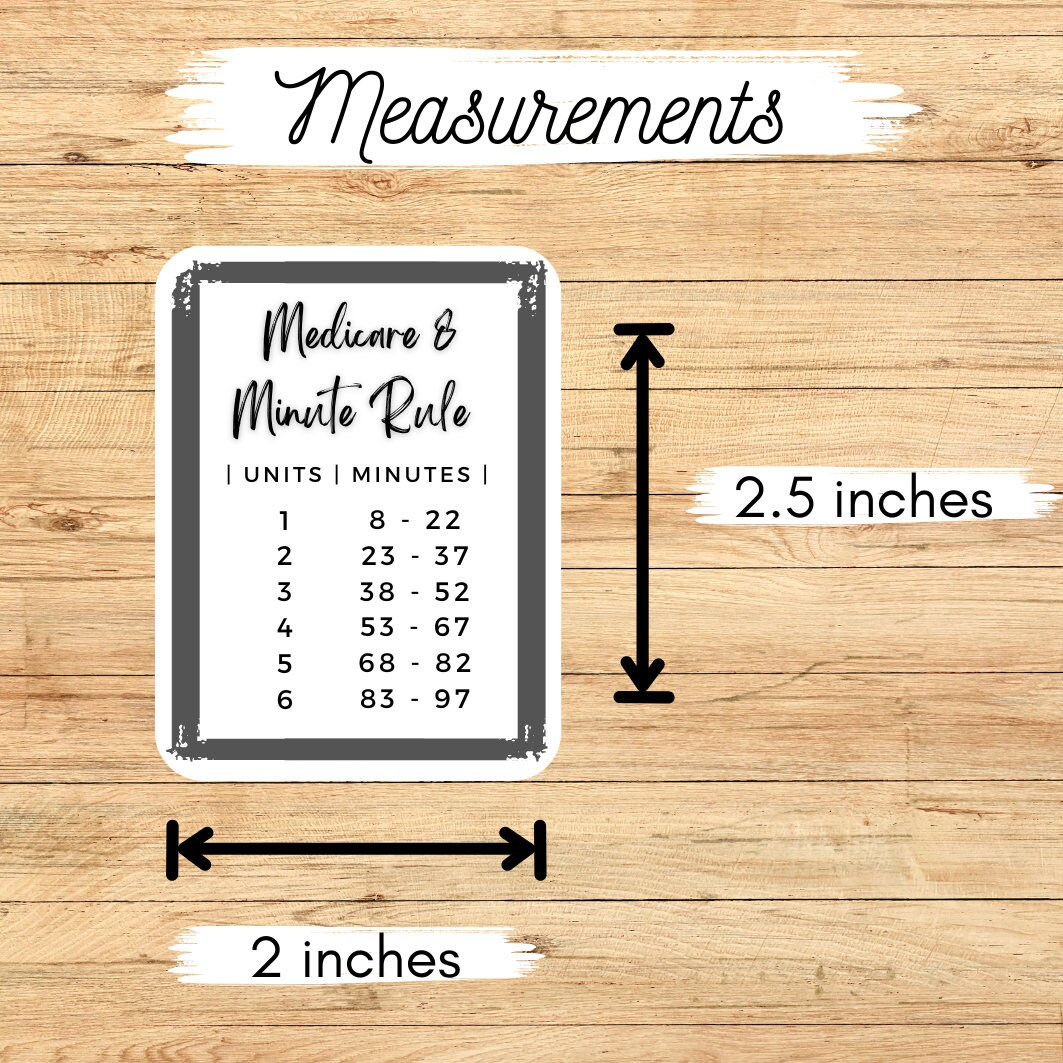 Medicare 8 Minute Rule Sticker, Medicare Sticker, Physical Therapist ...