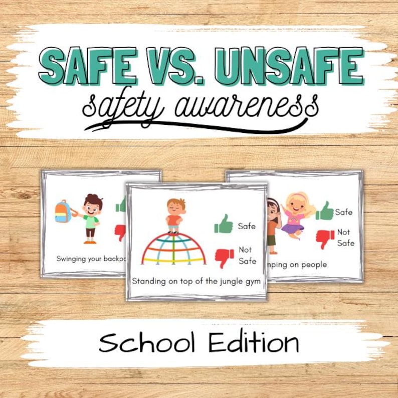 School Safe Vs. Unsafe Sorting Activity, Safety Awareness Activity ...