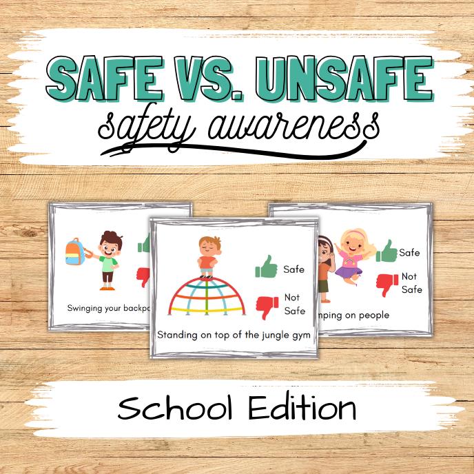 School Safe Vs. Unsafe Sorting Activity, Safety Awareness Activity ...