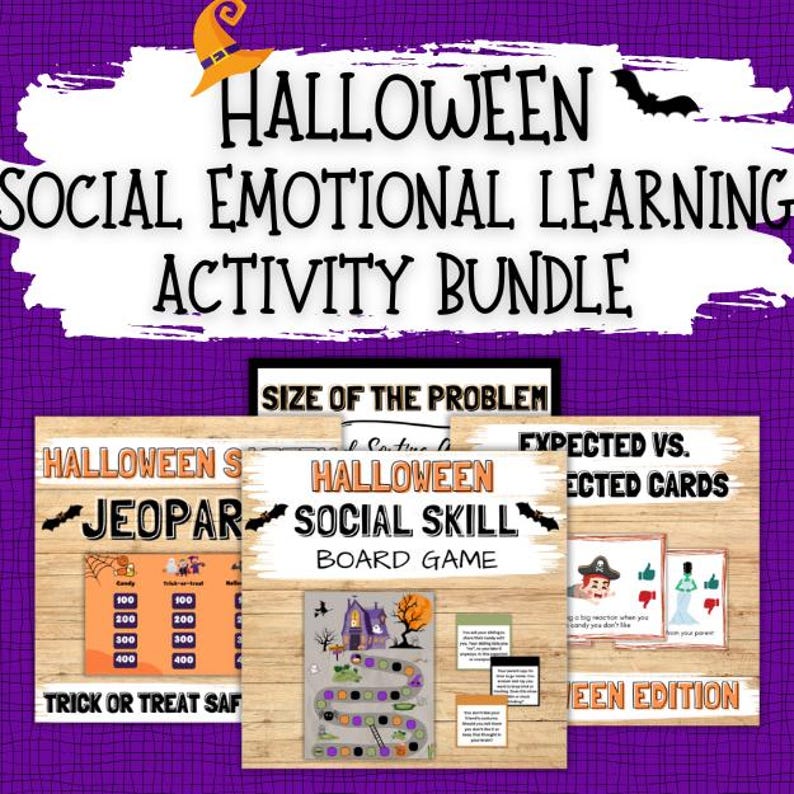 Halloween Social Emotional Learning Activity Bundle, Occupational ...
