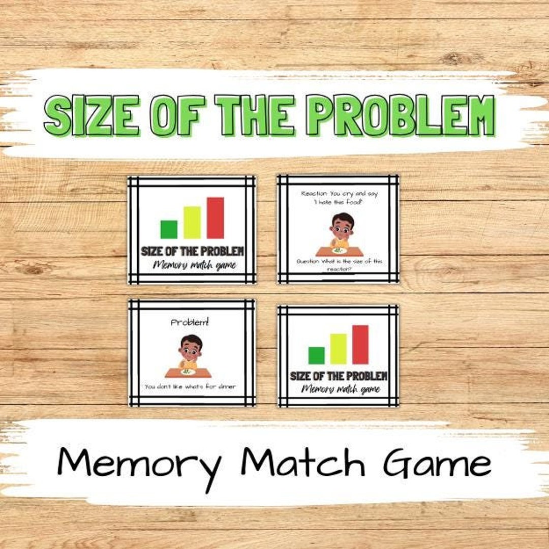 Size of the Problem Memory Match Game, Size of the Problem Activity ...