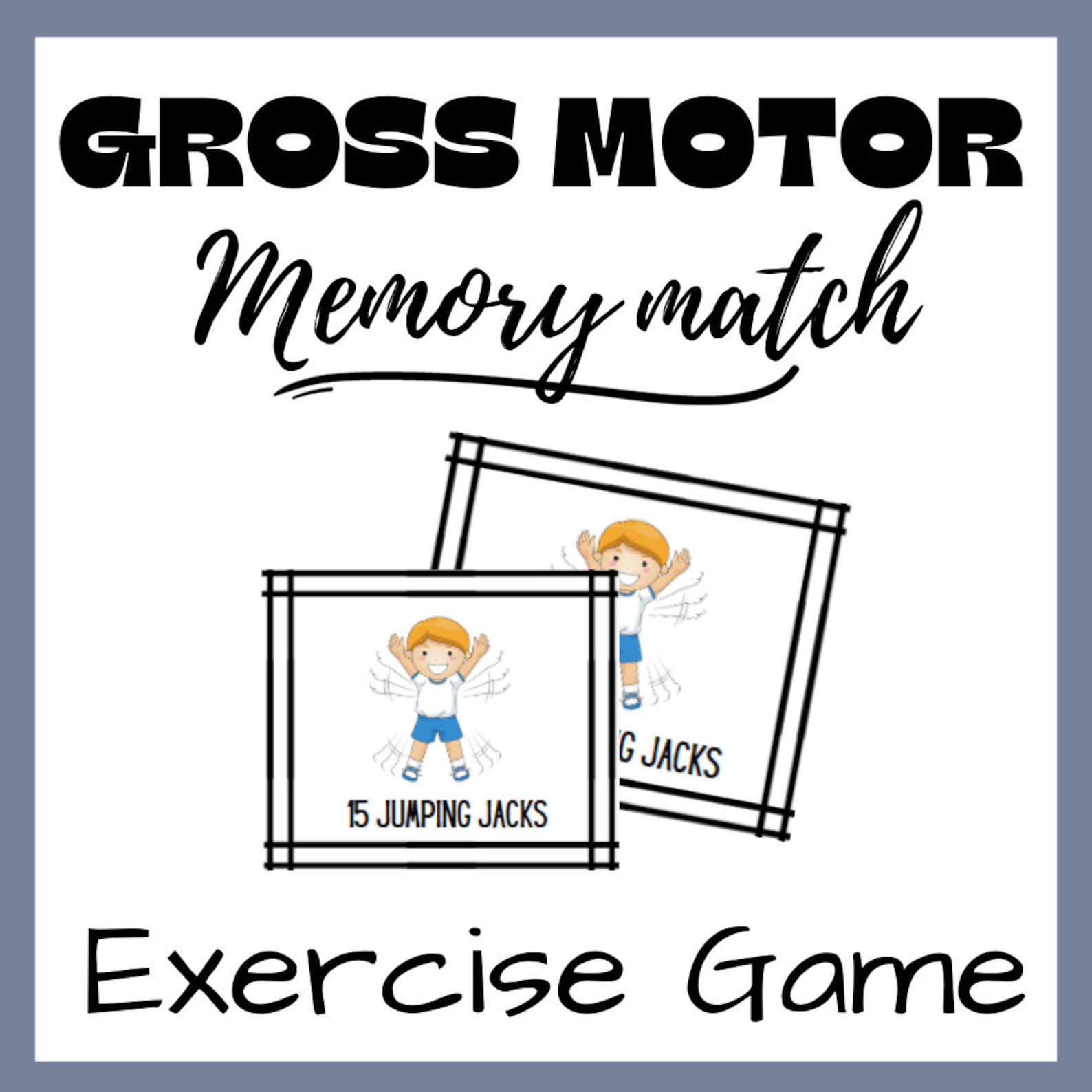 Gross Motor Exercise/brain Break Activity Bundle, Kid's Fitness Bundle ...