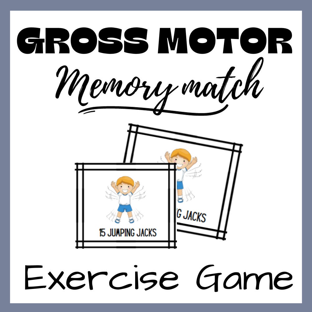 Gross Motor Exercise/brain Break Activity Bundle, Kid's Fitness Bundle ...